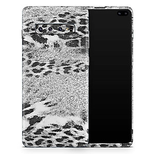 DesignSkinz White and Black Real Leopard Print Protective Vinyl Decal Wrap Skin Cover Compatible with The Samsung Galaxy S20 (Screen Trim & Back Glass Skin)