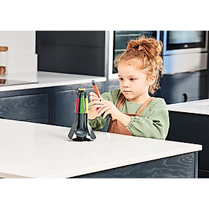 Casdon Joseph Joseph Elevate | Colourful Kitchen Utensil Set for Children Aged 3 Years & Up | Comes with Rotating Storage Stand!