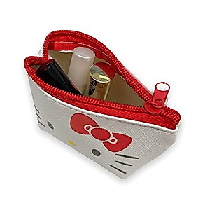 Sanrio Hello Kitty Face Boat Type Cosmetics Small Pouch Bag 4.3 in (W) × 3 in (H) × 2 in (D)