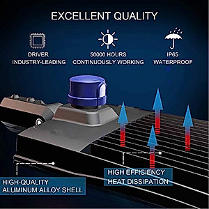 LEDMO Commercial Outdoor Lights 200W LED Parking Lot Lights with 120W LED Wall Pack