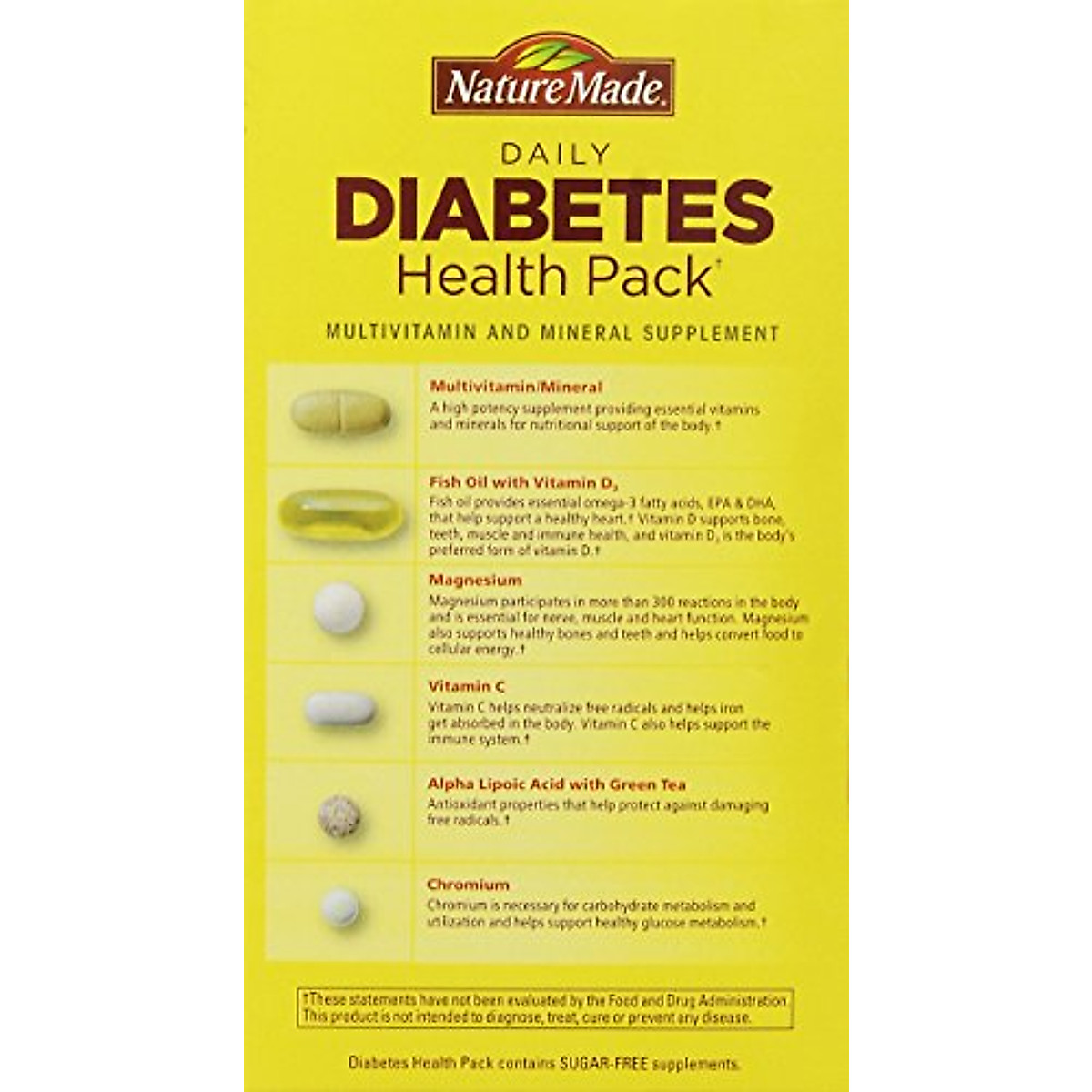 Nature Made Diabetes Health Pack, 60 Packets