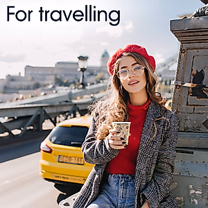 SheriffDrink Disposable Coffee Cups 8 oz Brown Paper Cups Printed Paper Cups Hot Beverage Paper Cup 8oz Colored Paper Cups Tea Cup Eco Friendly Paper Cups Pack of 50