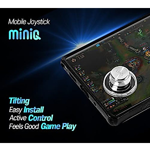 MiNiQ Mobile Phone Game Joystick for iPhone iPad Android Smartphone Tablet Gaming Control with White Solid Vanity Mirror Carrying Case