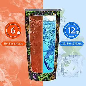 20 Oz Tumbler with Lid and Straw, Mardi Gras Surface Insulated Tumbler Stainless Steel Cups, Personalized Coffee Tumbler Travel Mug Water Bottle