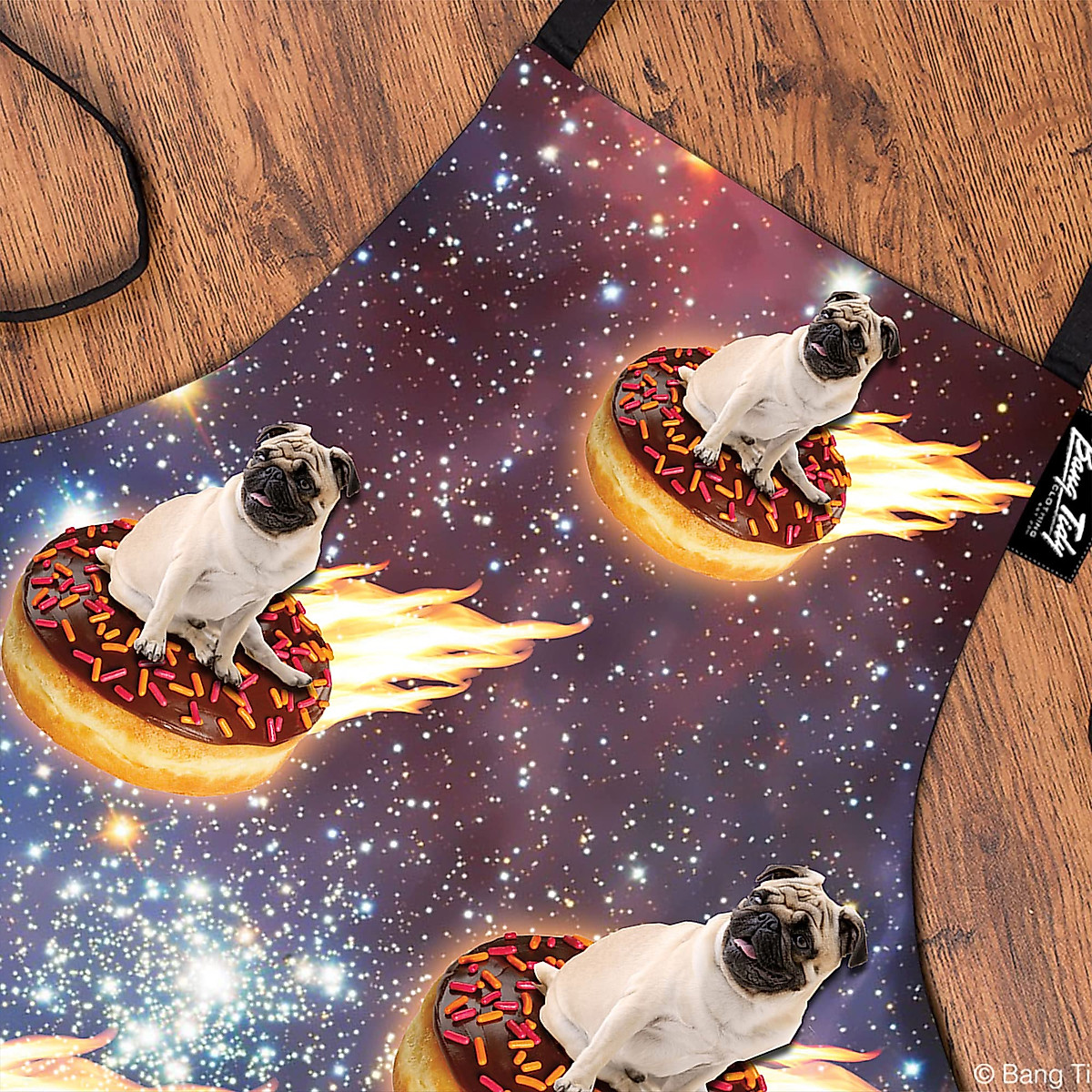 Bang Tidy Clothing Cooking Aprons for Women Pug Donut Riders Cute Aprons Baking Apron Kitchen Gift