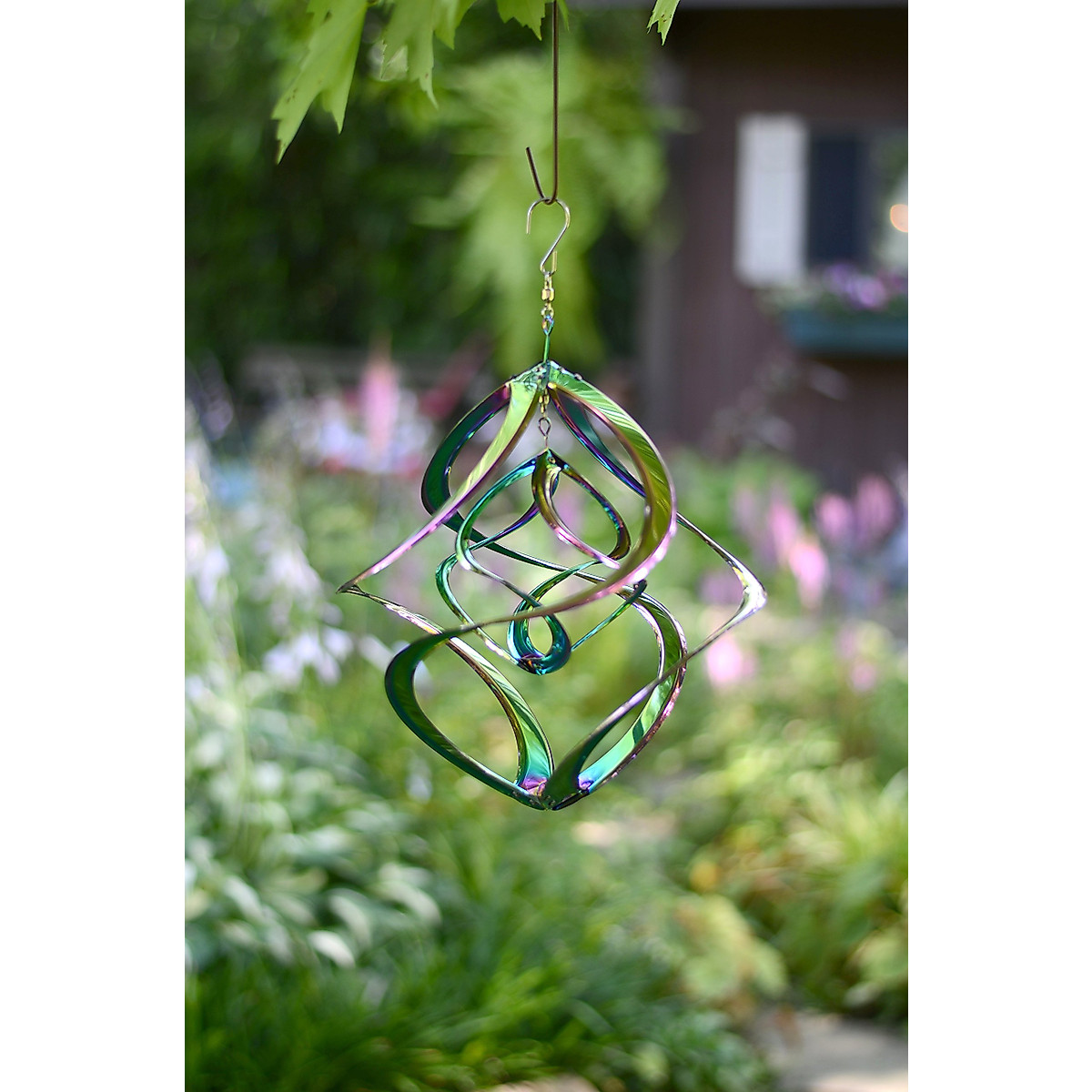 Red Carpet Studios 31065 Hanging Cosmix Wind Spinner, Double Helix, Rainbow