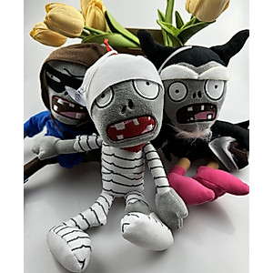 JHESAO 3 PCS Plants and Zombies Mummy Plush 1 2 Stuffed Zombies Set Toy Mummy Zombie PVZ Plushies Figure Soft Doll New