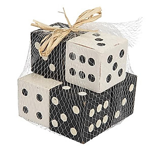 Decorative Mango Wood Dice (Set of 6 Pieces)