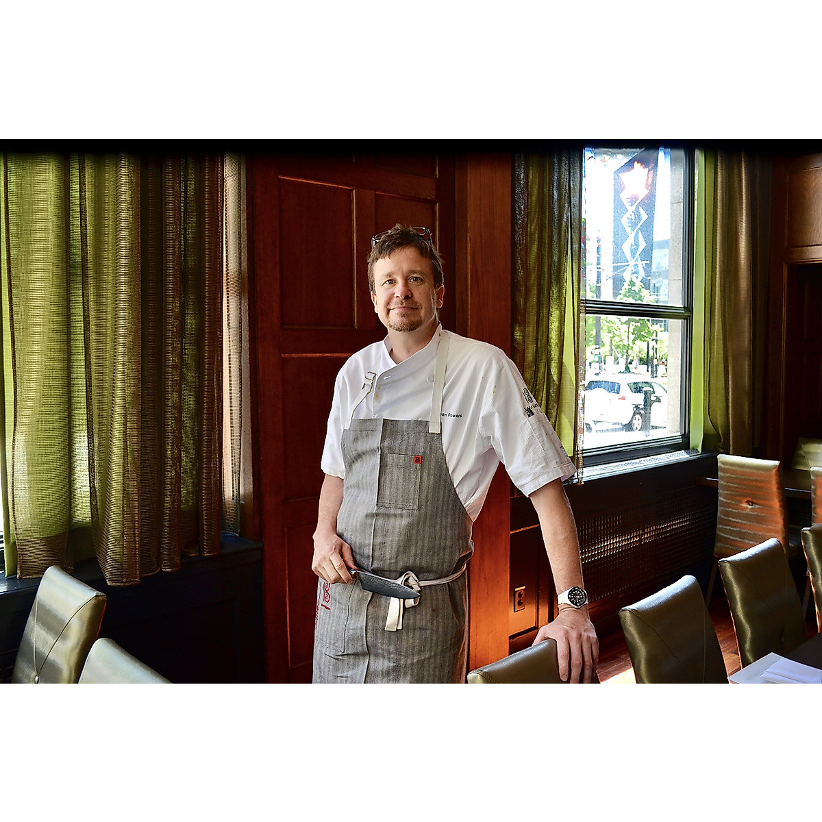 KAN Core Chef Knife 8-inch VG-10 67 layers Damascus Ambidextrous (Non-Hammered VG-10 Blade, Ebony Handle)