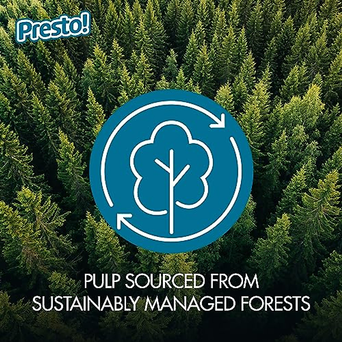 Amazon Brand - Presto! 2-Ply Toilet Paper, Ultra-Soft, Unscented, 24 Rolls (4 Packs of 6), Equivalent to 120 regular rolls