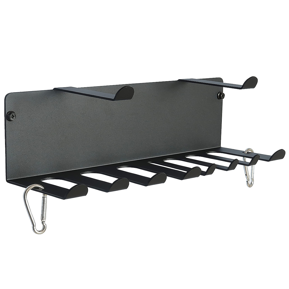 Alvade Home Gym Storage Rack, Barbell Rack Weight Room Organizer Prong Gym Equipment Storage Rack for Gym Accessories Like Fitness Bands,Resistance Bands,Straps,Foam Rollers,Barbell (double layer)