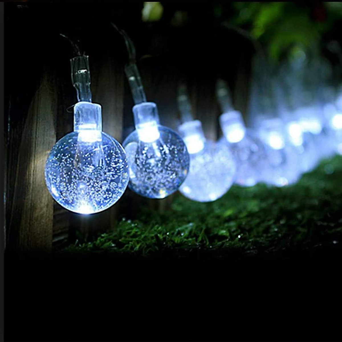 Cohoya Solar String Lights 25.6ft 30 Mini Globe Crystal Balls Waterproof Fairy Lights 8 Modes Outdoor Lights Solar Powered String Light for Christmas Garden Yard Home Party Wedding Decoration