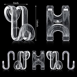 48 Pieces Clothes Hanger Connector Hooks Hanger Extender Clips Clothes Hanger Hooks Hanger Extenders for Closet Space Saving Cascading Hanger Velvet Huggable Hangers Accessory (Clear)