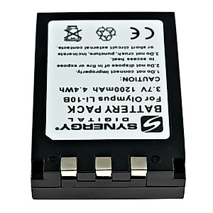 SDLI10B Lithium-Ion Battery - Ultra High Capacity (3.7V 1090 mAh) - Replacement for Olympus LI-10B and LI-12B Batteries for Olympus C-50, C-5000, FE-200, IR-500, Stylus 1000, 300, 400, 410, 500, 600