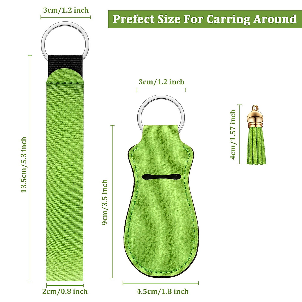 30-Piece Lipstick Holder Wristlet Keychain Clip-on Sleeve Pouch with Colored Tassel Pendants for Women Travelling