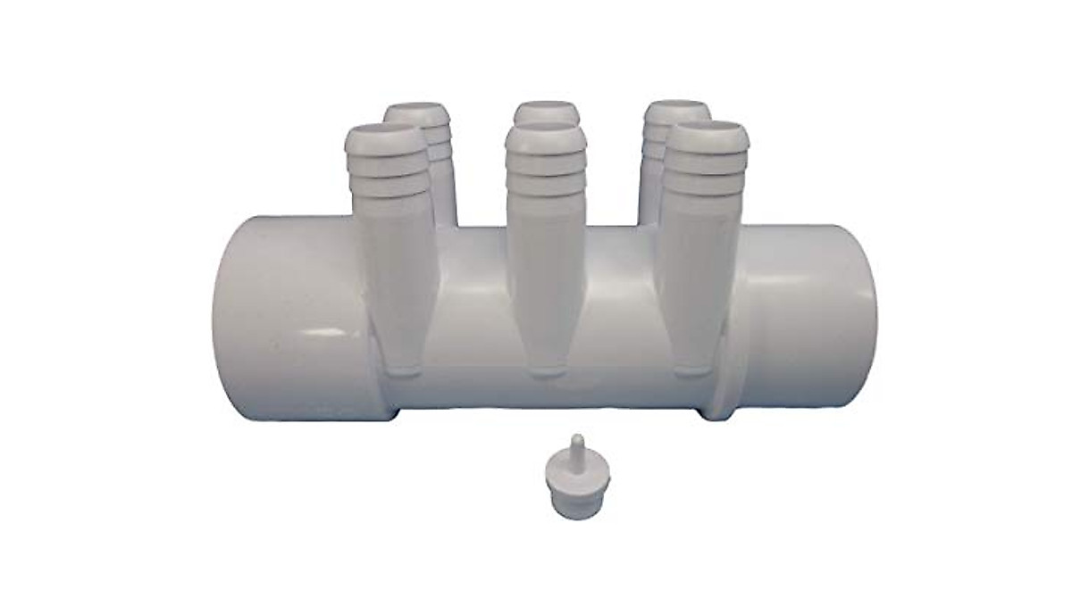 Hot Tub Manifold: 2" Street x 2" Slip (6) 3/4" Barbs for Spa Repair