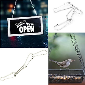 20-Pack Lanyard Clip Hooks,304 Stainless Steel Spring Hook,Flag Pole Snap Hook,Holiday Decoration Hanging Holder for Home Work Shop School (29mm/1.14in)