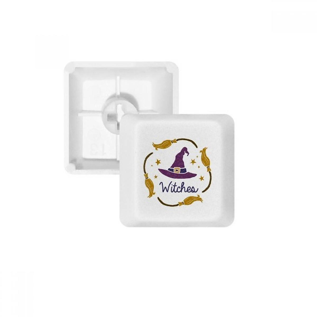DIYthinker Purple Hat Cartoon Pattern Halloween Keycap Mechanical Keyboard PBT Gaming Upgrade Kit
