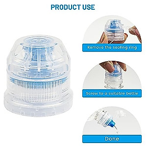 Amviner 30PCS 28mm Push Pull Cap, Replacement Water Bottle Flip Tops with Seal Tab for Smart Bottles or Soda Water Bottles