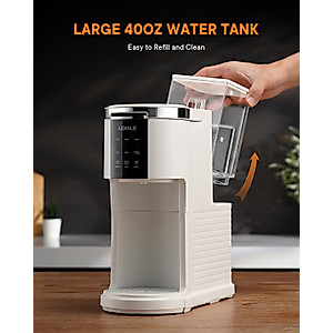 KIDISLE 3 in 1 Single Serve Coffee Maker for K Cup Pods & Ground Coffee & Teas, 6 to 14oz Brew Sizes with 40oz Removable Water Reservoir, Self-cleaning Function, White