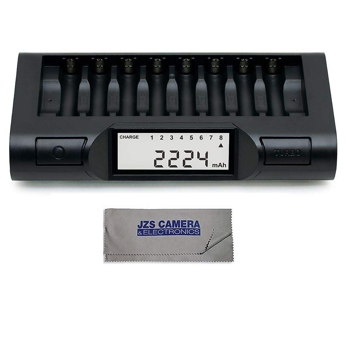 Powerex MH-C980 Turbo Charger Analyzer for AA/AAA Batteries with Bonus Free Lens Cloth