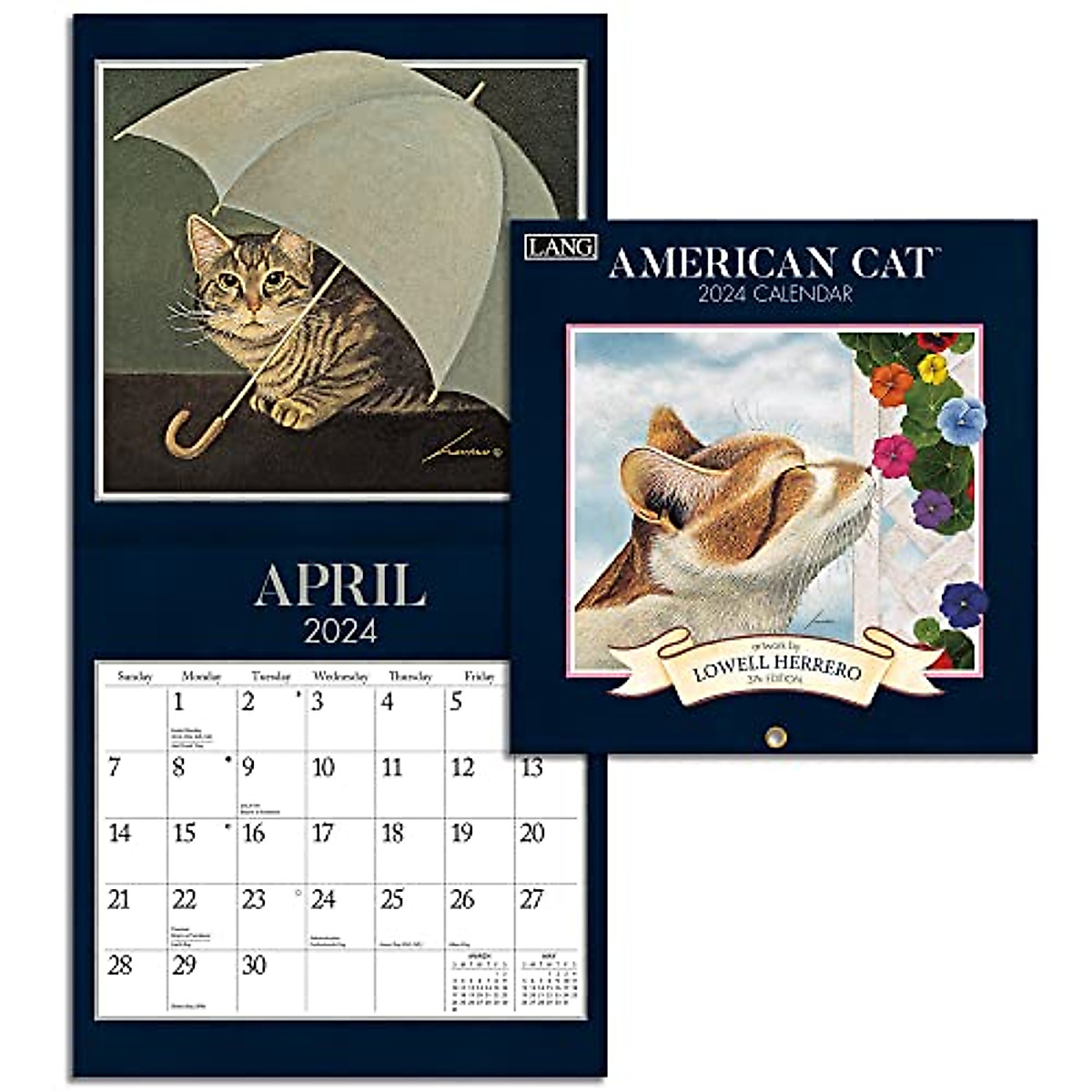 LANG American Cat™ 2024 Mini Wall Calendar (24991079235)