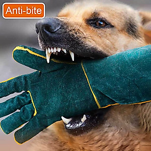 Hamiledyi Animal Handling Gloves,23.6in Bite Proof Anti-Scratch Protection Gloves,Pet Grooming/Nursing/Wildlife Rescue Safety Work Gloves for Reptiles Snakes Iguanas Cats Dogs Falcons.