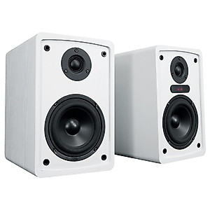 Rockville ELITE-5W White 800 wat Home Audio 5.25 inch Bluetooth Bookshelf Speakers