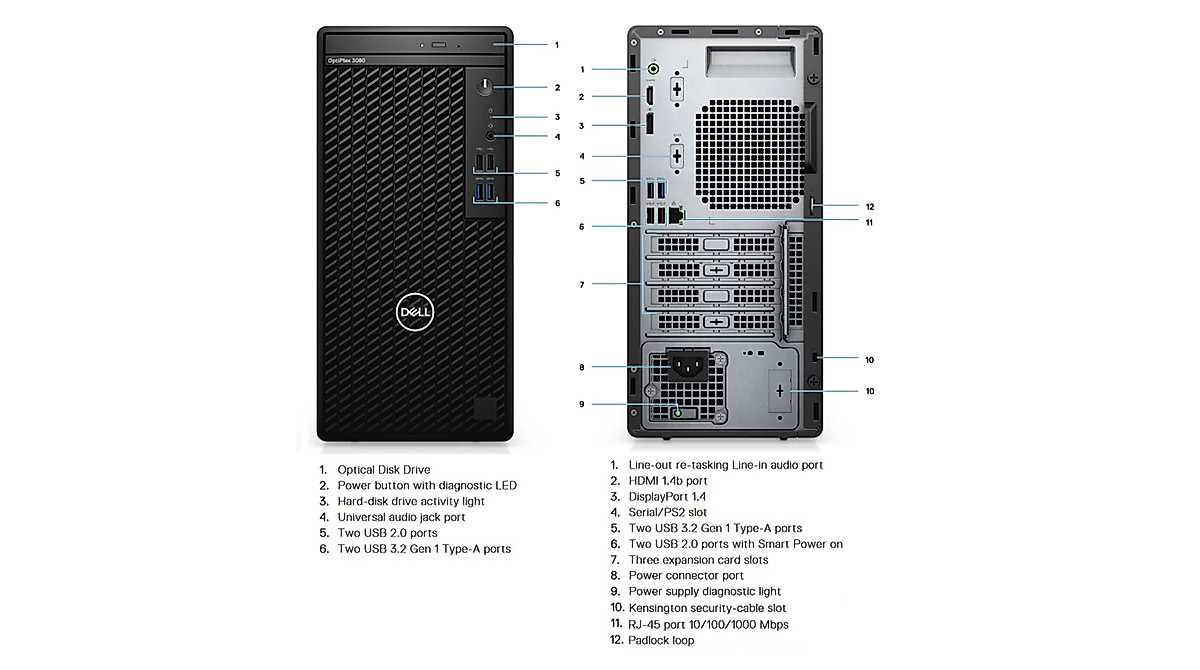 Dell OptiPlex 3080 Business Desktop - Intel i5, 16GB RAM