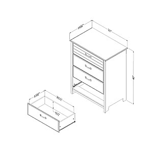 South Shore Ulysses 4-Drawer Chest, Winter Oak