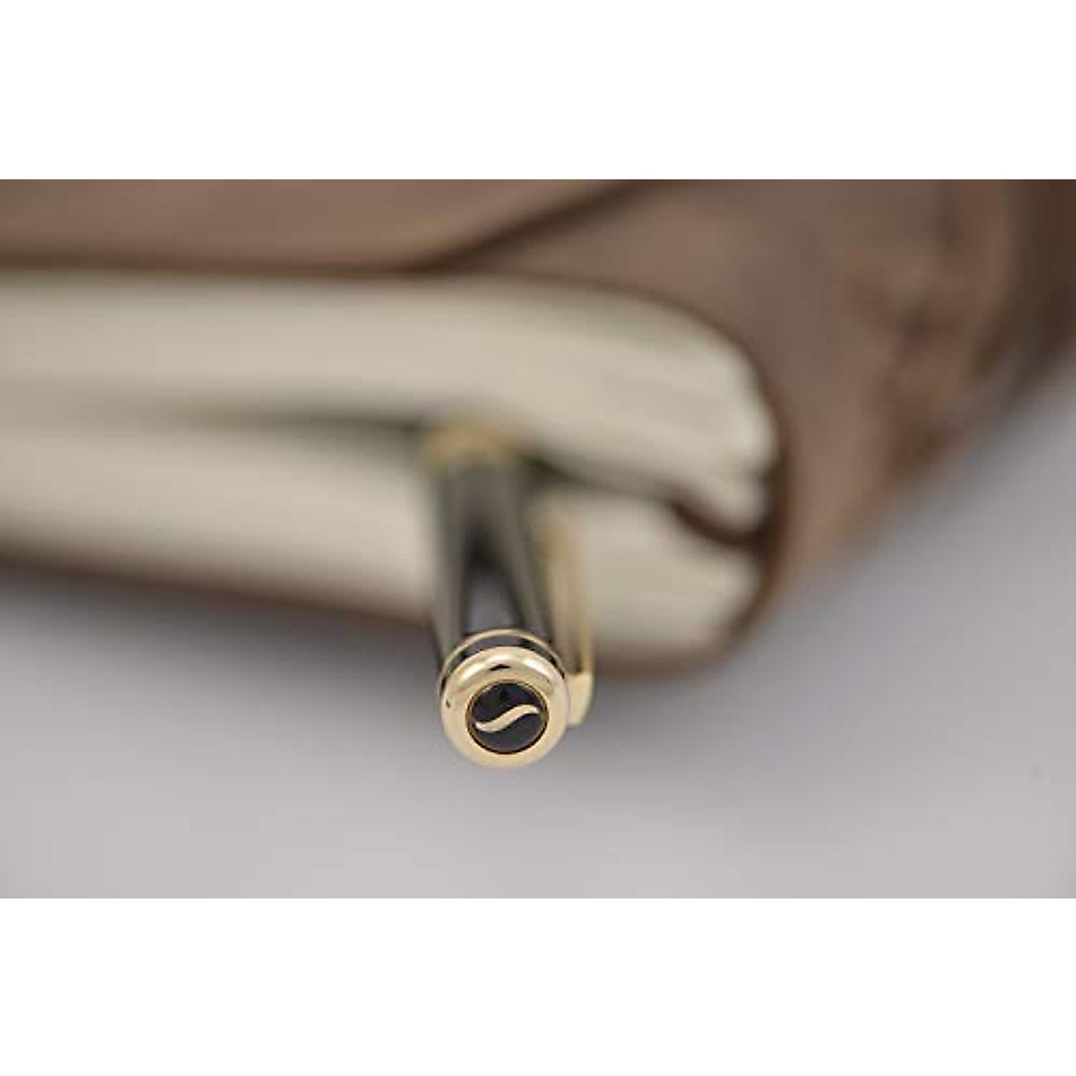 Scriveiner Black Lacquer Ballpoint Pen - Stunning Luxury Pen with 24K Gold Finish, Schmidt Black Refill, Best Ball Pen Gift Set for Men & Women, Professional Executive Office, Nice Fancy Designer Pens