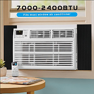 Air Jade Window Air Conditioner Side Panels Insulation, Window AC Side Foam Panel of 17 x 9 x 7/8 inches, Pack of 2, Black