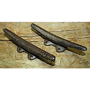 Antiques Vintage/Hooks Cast Iron/Coat Hook/Locker Rooms/Kitchens 2 Cast Iron Antique Style Boat Cleats Coat Hooks Nautical Drawer Pulls Boat