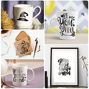 Prime Vinyl Matte Black Permanent Vinyl Roll, 12" x 10 Ft Matte Black Vinyl for Cricut- Self Adhesive Vinyl for Silhouette Cameo, Decor Sticker, Cutting Machine, Home Decal