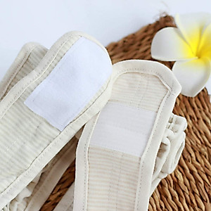 Topwon Cotton Baby Cloth Diaper Fastener Baby Belly Belt Diaper Fastener 6 Pack Belt Waist Support for Baby Reusable Washable Replaces Diaper Pins