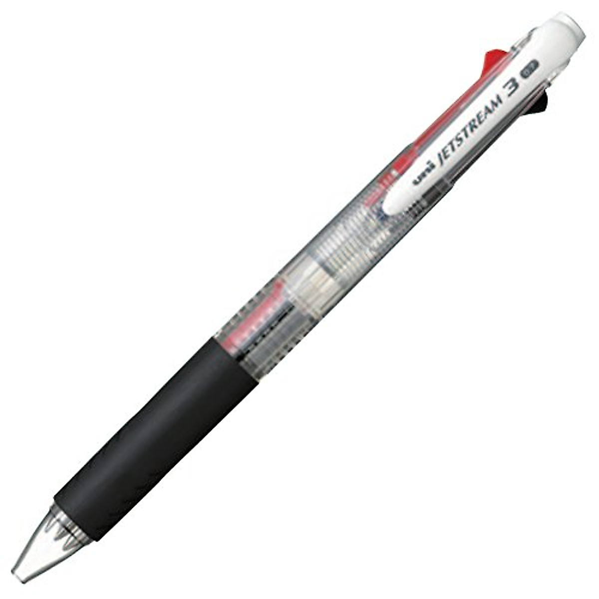 uni Ballpoint Pen Jetstream 3 Color Black, Red, Blue Ink 0.7mm, Transparent (SXE340007.T)