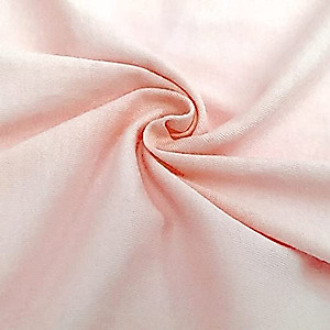 American Baby Company 3 Piece 100% Cotton Jersey Knit Fitted Crib Sheet for Standard Crib and Toddler Mattresses, Blush Pink Star/Zigzag, for Girls