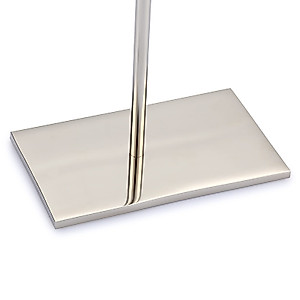 JUXYES Silver Toned Sphere Holder Caliper Stand, Hold 1-1/2 to 5, Caliper Style Display Stand for Mineral, Ornament, Gem, Shell, Coin, etc