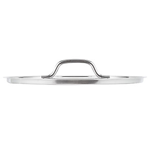 TrueCraftware- 80 qt. Stainless Steel Stock Pot Lid 20-3/8" Diameter x 5/8" Thickness- Heavy Duty Stock Pot Cover Stew Pot Simmering Pot Soup Pot Lid for Soup Pasta Vegetable Oven Safe & NSF Certified