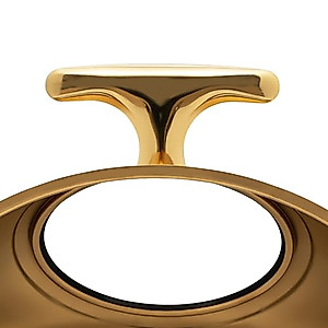 Round Chafing Dish Buffet Set, 6.4QT Stainless Steel Chafer for Catering Buffet Warmers Sets with Clear Lid, High Grade Gold Food Warmers for Parties, Wedding, banquets