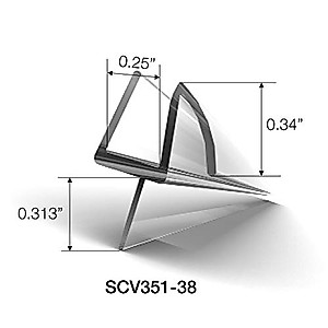 Basco 1/4 inch Shower Door Sweep Door and Panel (3/4" x 38-3/8") (Infinity), Clear