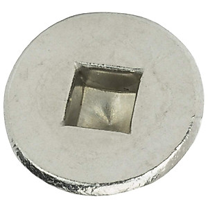 Self-Tapping #10 x 1-1/2" Flat Head Deck or Sheet Metal Screws Square Drive, Stainless Steel 18-8, Full Thread, Bright Finish (100)