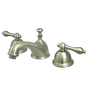 Elements of Design ES3968AL Widespread Lavatory Faucet with Lever Handle, Brushed Nickel