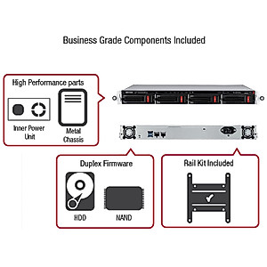 BUFFALO TeraStation Essentials 4-Bay Rackmount NAS 32TB (4x8TB) with HDD Hard Drives Included 2.5GBE / Computer Network Attached Storage/Private Cloud/NAS Storage/Network Storage/File Server