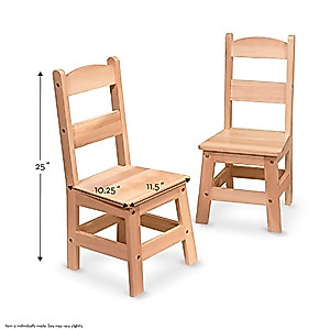 Melissa & Doug Wooden Chairs, Set of 2 - Blonde Furniture for Playroom - Kids Wooden Chairs, Children's Wooden Playroom Furniture