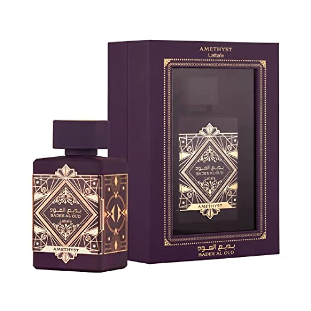 Bade'e Al Oud for Glory & Bade'e Al Oud for Glory Amethyst EDP - Eau de Parfum 100ml(3.4 oz) with Magnetic Gift Box Perfect For Gifting | Christmast Gift Basket, Holiday Gift Box | by Lattafa Perfumes