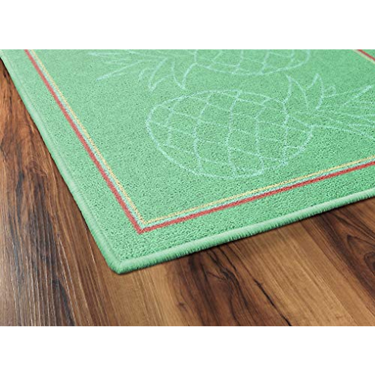 Brumlow MILLS Pineapple Fruit Home Decor Area Rug for Kitchen, Dining, Living Room, Bedroom or Doorway Mat, 20" x 34", Green