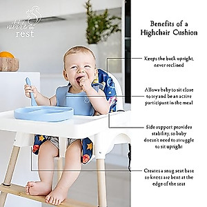 Nibble and Rest Highchair Support Cushion, Inflatable Insert, Compatible with IKEA Antilop Highchair, Made from Wipeable, Durable Plastic