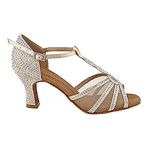 Very Fine Womens Dance Shoe Delphine Ballroom Latin Salsa Tango Cha Cha Waltz Flesh Satin 2.5" Heel 8.5 M