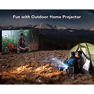 Outdoor Projector, 1080P WiFi Bluetooth Projector, 4K Projector with Android TV9.0, 400 ANSI Lumens Video Projector with 4P Keystone Correction, Zoom,Wireless Connection with iOS/Android